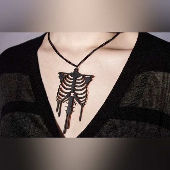 Jewelry | Dripping Ribs Ribcage Spinal Cord Skeleton Goth Creepy Horror ...